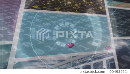 Image of scope scanning, binary coding and data... - Stock Illustration [90493931] - PIXTA