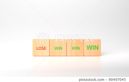 3d rendering lose to WIN, business concept....-插圖素材 [90497045] - PIXTA圖庫