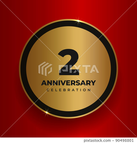 2 years anniversary celebration background. - Stock Illustration ...