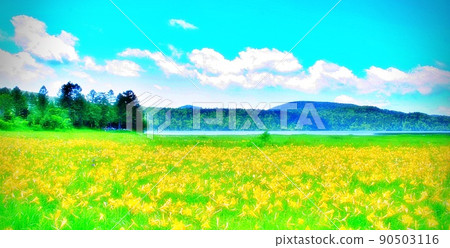 Okase Oi River Marshland Nikko Kishge-插圖素材 [90503116] - PIXTA圖庫