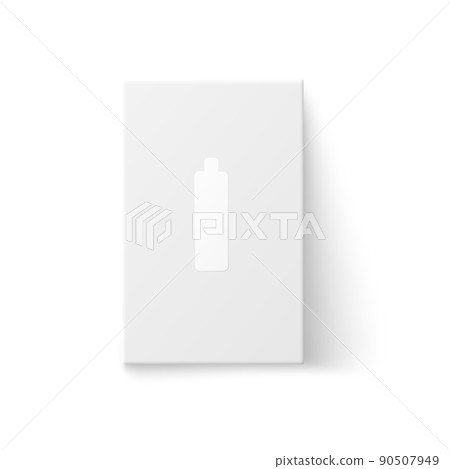White paper tissue box top view mockup... - Stock Illustration ...