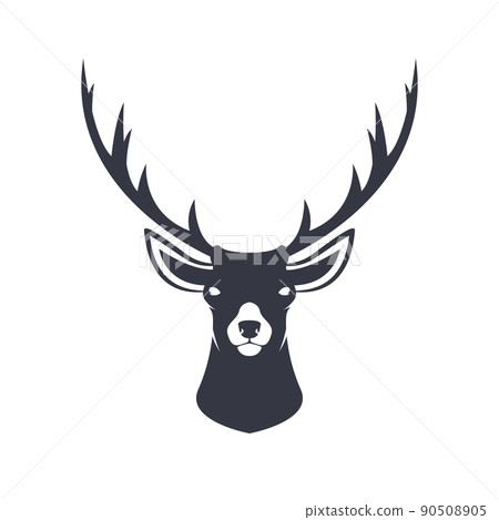 Stylized reindeer head. - Stock Illustration [90508905] - PIXTA