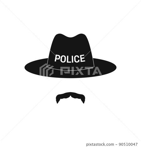 Sheriff avatar. Mustachioed policeman in hat. - Stock Illustration ...