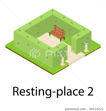 Resting place icon, isometric style - Stock Illustration [90514222] - PIXTA
