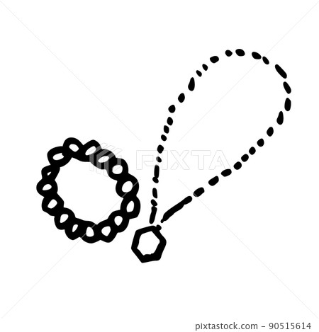 Simple illustration line drawing accessories - Stock Illustration ...