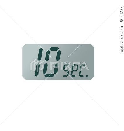 Simple digital timer 10 seconds clock icon - Stock Illustration ...