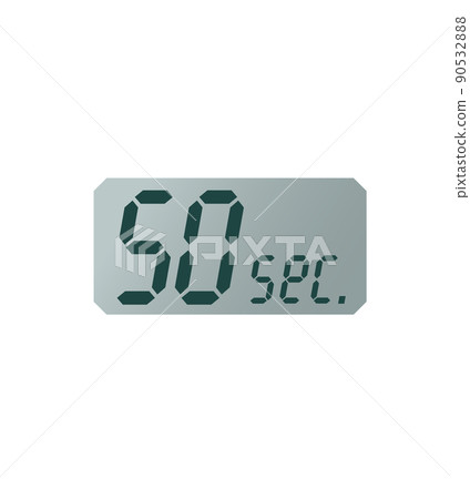 Simple digital timer 50 seconds clock icon - Stock Illustration ...