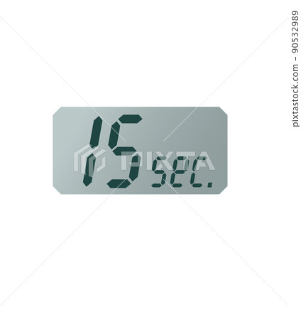 Simple digital timer 15 seconds clock icon - Stock Illustration ...