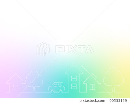 Cityscape and gradient background horizontal... - Stock Illustration ...