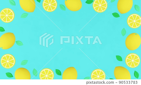 3D lemon background - Stock Illustration [90533783] - PIXTA