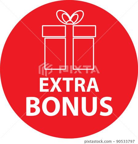 extra bonus label banner on white background.... - Stock Illustration ...