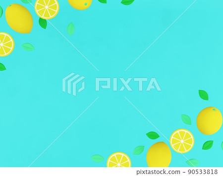 3D lemon background - Stock Illustration [90533818] - PIXTA