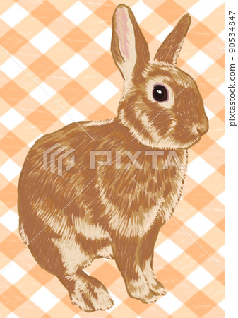 Rabbit hand-drawn style illustration 3 (with... - Stock Illustration ...
