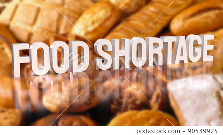 The food shortage white text on food background... - Stock Illustration ...