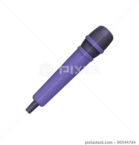 3d vocal microphone icon isolated on white... - Stock Illustration ...