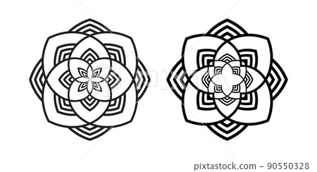 Abstract decorative symmetrical patterns.... - Stock Illustration ...