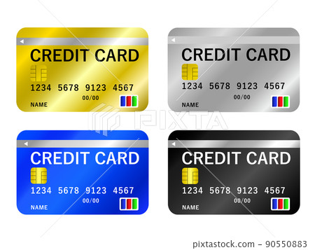 Credit card color variation set - Stock Illustration [90550883] - PIXTA