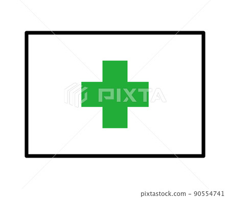 Green cross flag - Stock Illustration [90554741] - PIXTA