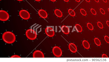 Image of red circles rotating on dark red... - Stock Illustration ...