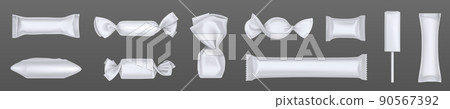 Blank wrappers of candies and chocolates - Stock Illustration [90567392 ...