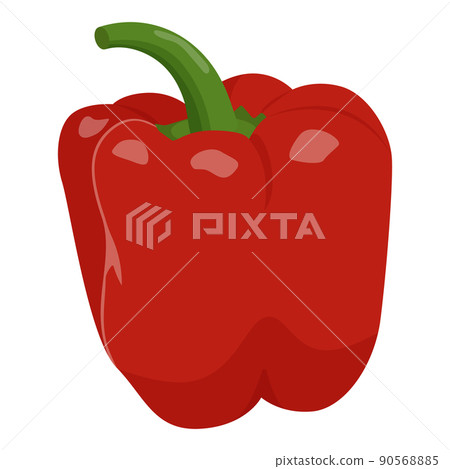 Cute red pepper isolated on white background.... - Stock Illustration ...