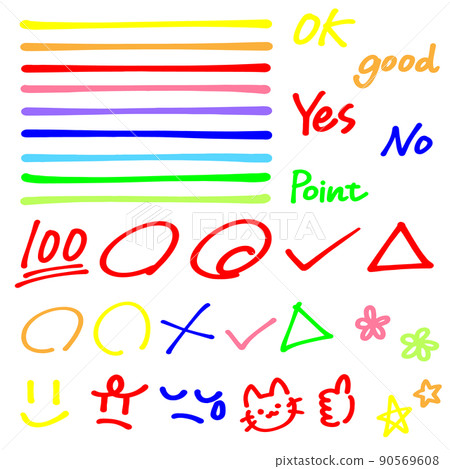 Marker handwriting style_line etc. - Stock Illustration [90569608] - PIXTA