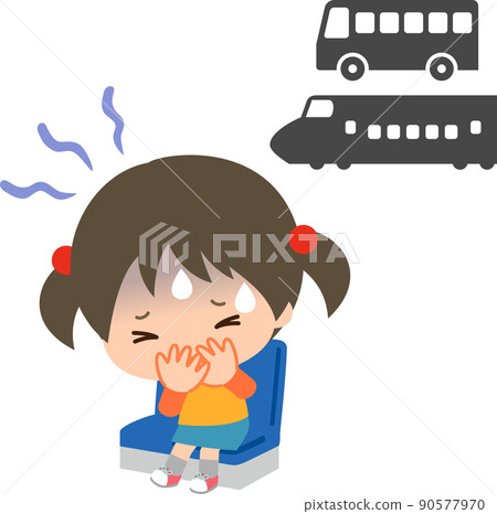 Girl with motion sickness - Stock Illustration [90577970] - PIXTA
