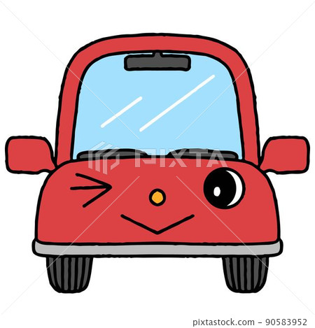 Red car is winking - Stock Illustration [90583952] - PIXTA