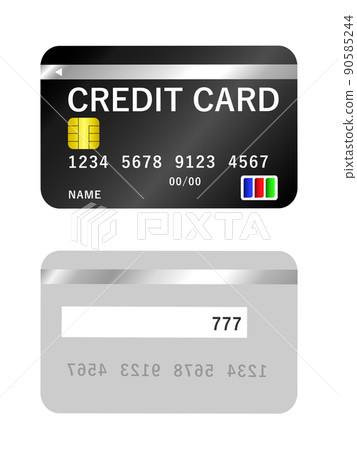 The front and back of the credit card. - Stock Illustration [90585244 ...