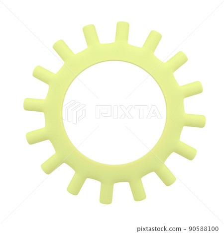 Minimal gear symbol, icon on white background.... - Stock Illustration ...