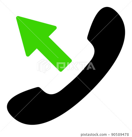 Accept Phone Call - Raster Icon Illustration - Stock Illustration ...