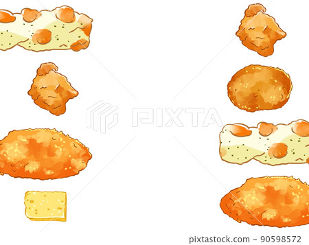 Hand-painted bento side dish illustration... - Stock Illustration ...