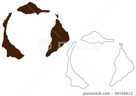 Maug or Ma'ok Islands (Commonwealth of the... - Stock Illustration ...