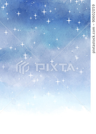 Background material_watercolor texture_night sky - Stock Illustration ...