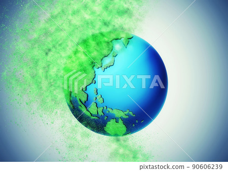 3d illustration of exploding earth - Stock Illustration [90606239] - PIXTA