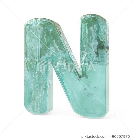 Realistic icy letters isolated on a white... - Stock Illustration ...