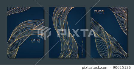 Vector line wavy background with gold texture.... - Stock Illustration ...