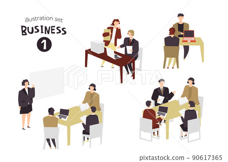 Business illustration set 1 - Stock Illustration [90617365] - PIXTA