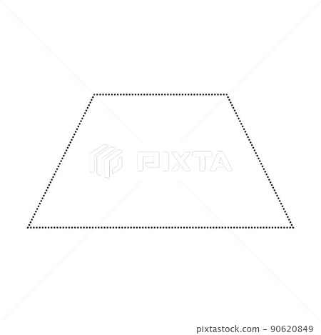 Trapezoid or Trapezium shape dotted symbol...-插圖素材 [90620849] - PIXTA圖庫
