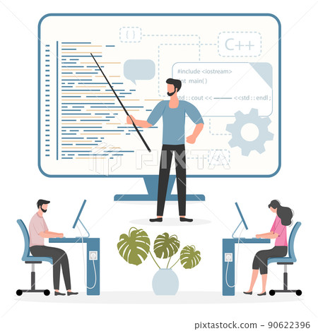 Programming Languages Learning Software Coding IT - Stock Illustration ...