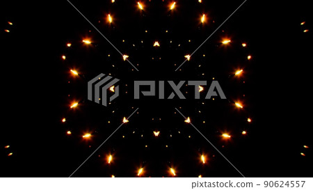 Symmetrical Circular Glowing Spark Particles - Stock Illustration ...