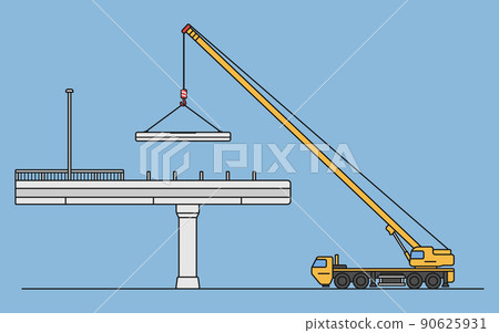 concrete bridge construction vector illustration - Stock Illustration ...