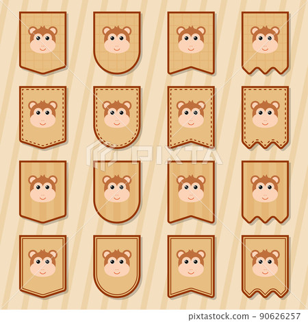 Note sticker set with Monkey - Stock Illustration [90626257] - PIXTA