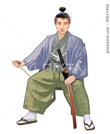 Handsome samurai - Stock Illustration [90627408] - PIXTA