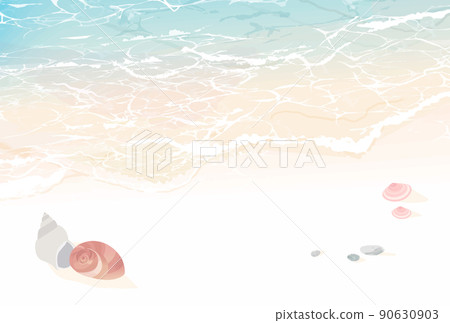 Beaches and shells on the beach - Stock Illustration [90630903] - PIXTA