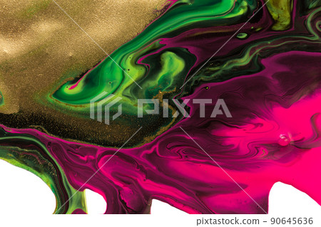 Gold dust spots on liquid fluorescent paints... - Stock Illustration ...