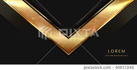 Luxury 3d template elegant golden triangle with... - Stock Illustration ...