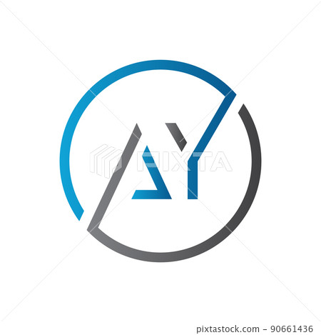 Initial AY letter Logo Design vector Template.... - Stock Illustration ...