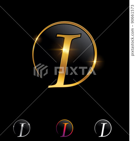 Golden Circle Letter I - Stock Illustration [90661573] - PIXTA