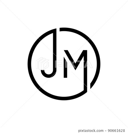 Creative letter JM Logo Design Vector Template.... - Stock Illustration ...